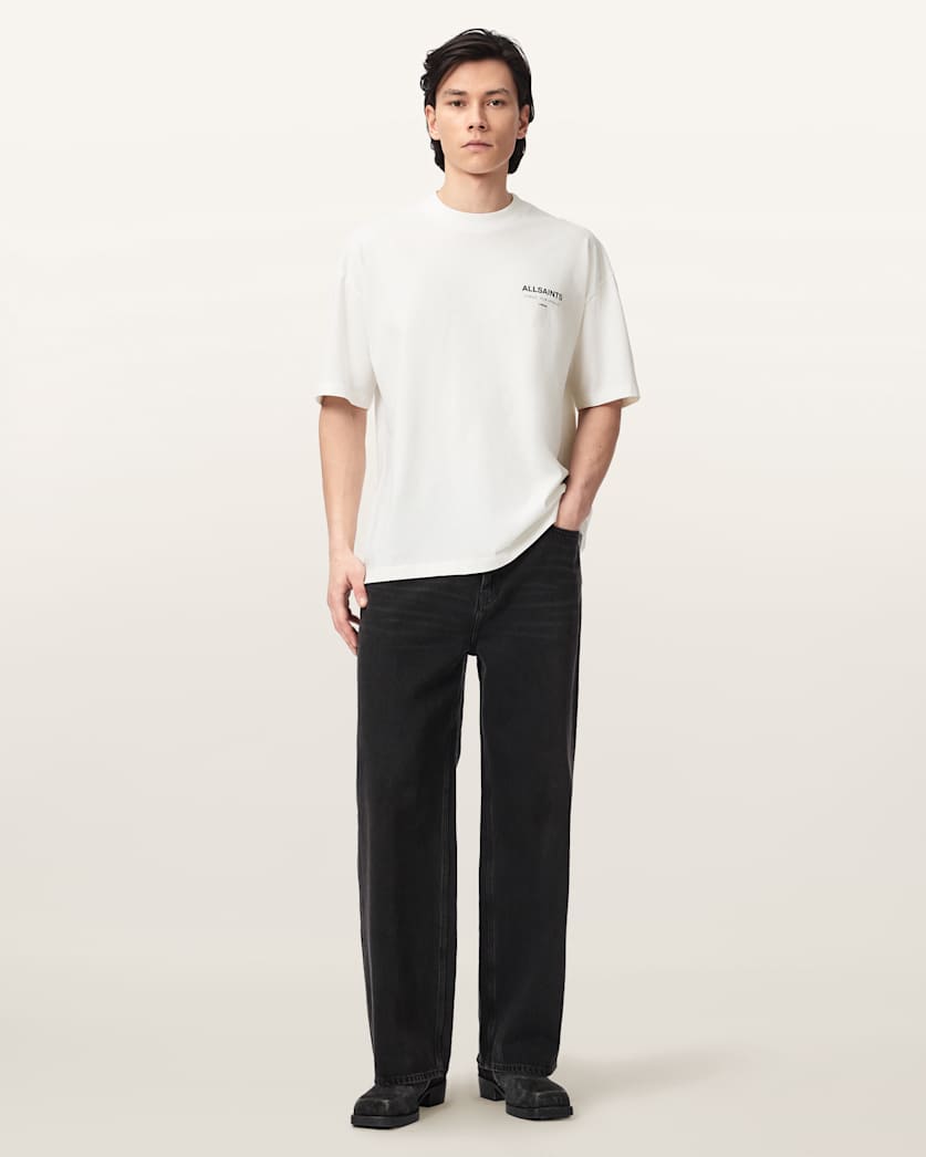 Underground Oversized Crew Neck T-Shirt ASHEN WHITE | ALLSAINTS